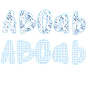 Floral Letters, Blue Chinoiserie Clipart, Grandmillenial Png, Doodle ...