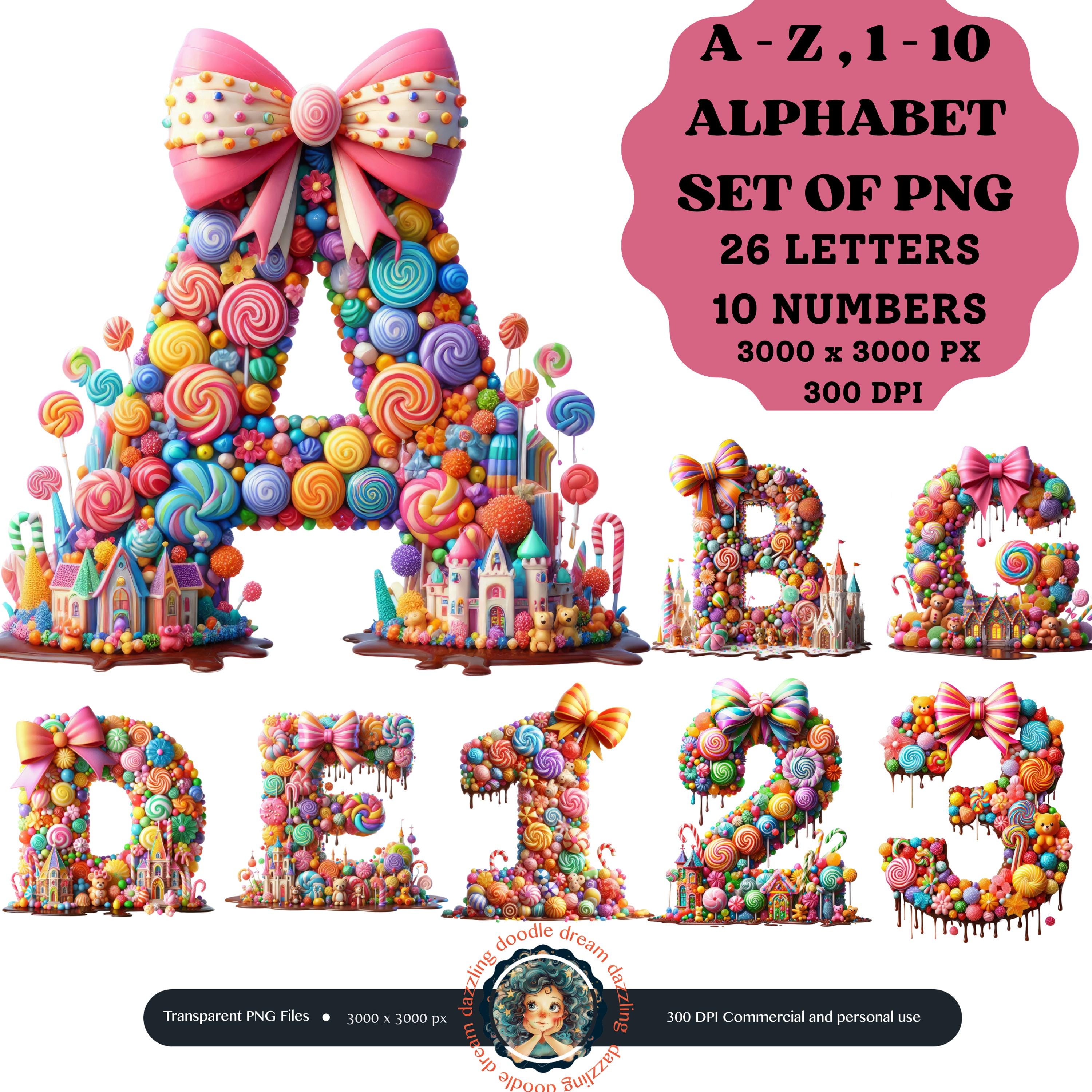 Candy Letters, Candy Alphabet, Alphabet Png, Candy Clipart, Candyland ...