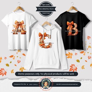 Fall Letters, Fall Alphabet PNG, Plaid Letters, Autumn Alphabet, Fall ...