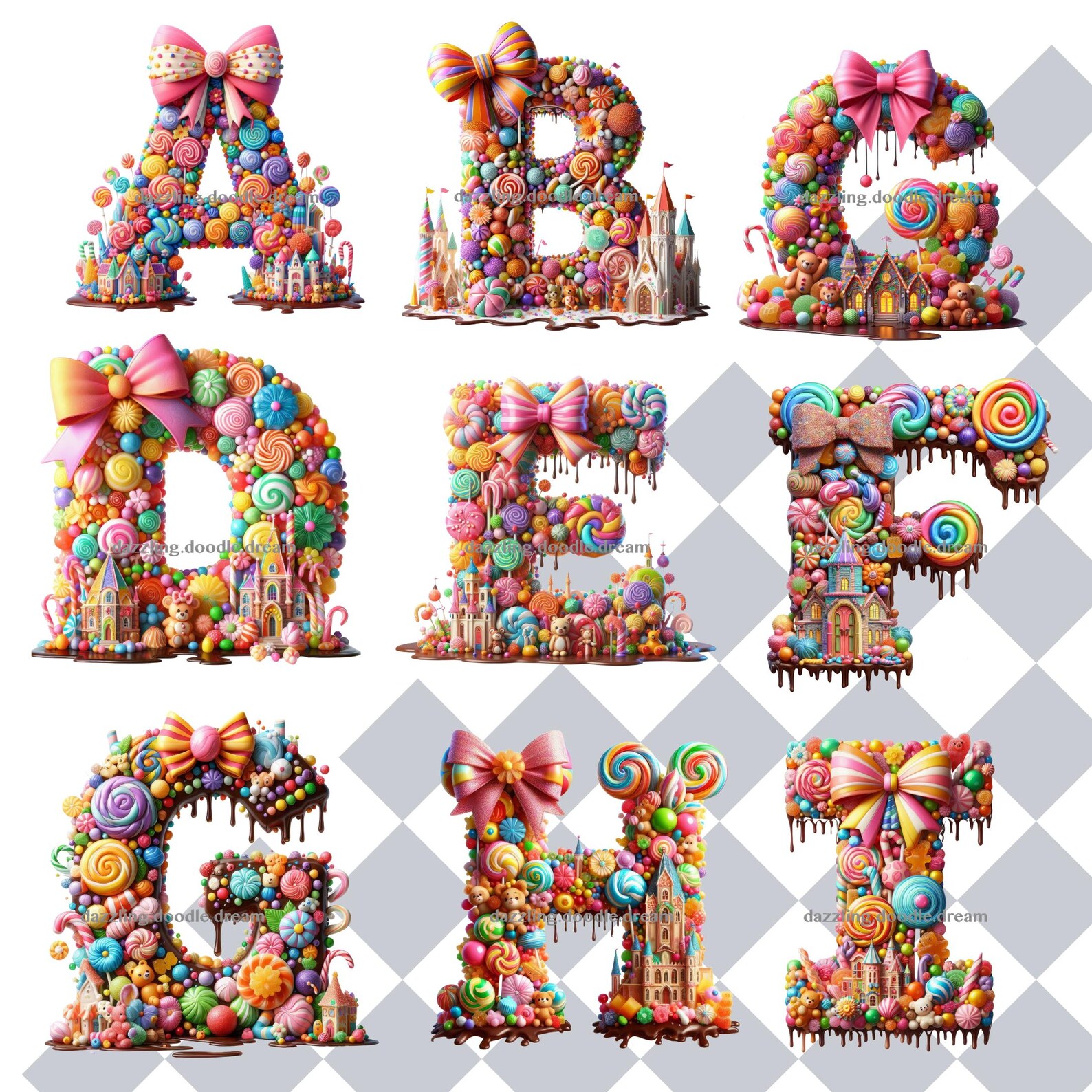 Candy Letters, Candy Alphabet, Alphabet Png, Candy Clipart, Candyland ...