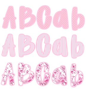 Floral Letters, Pink Chinoiserie, Grandmillenial Png, Doodle Alphabet ...