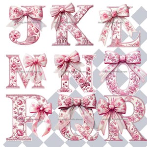 Chinoiserie Letters, Chinoiserie Png, Pink Toile Letters, Coastal ...