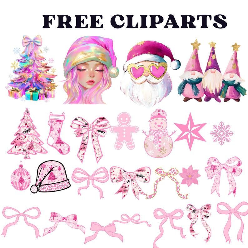 Pink Christmas Alphabet Bundle, Christmas Letters, Pink Christmas Png ...