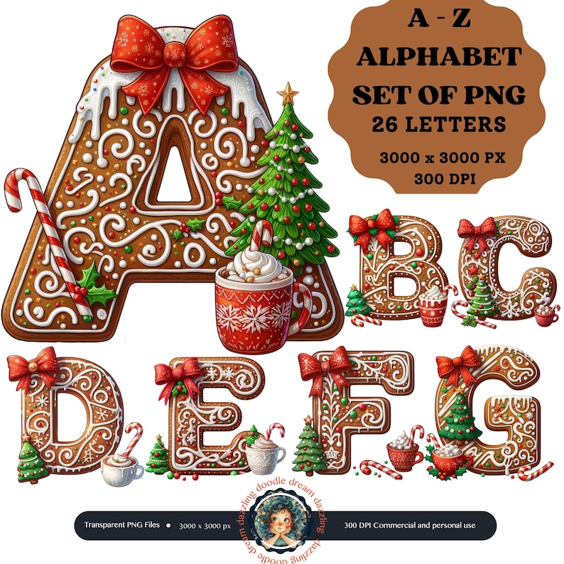 Gingerbread Letters, Gingerbread Alphabet, Christmas Alphabet Png ...