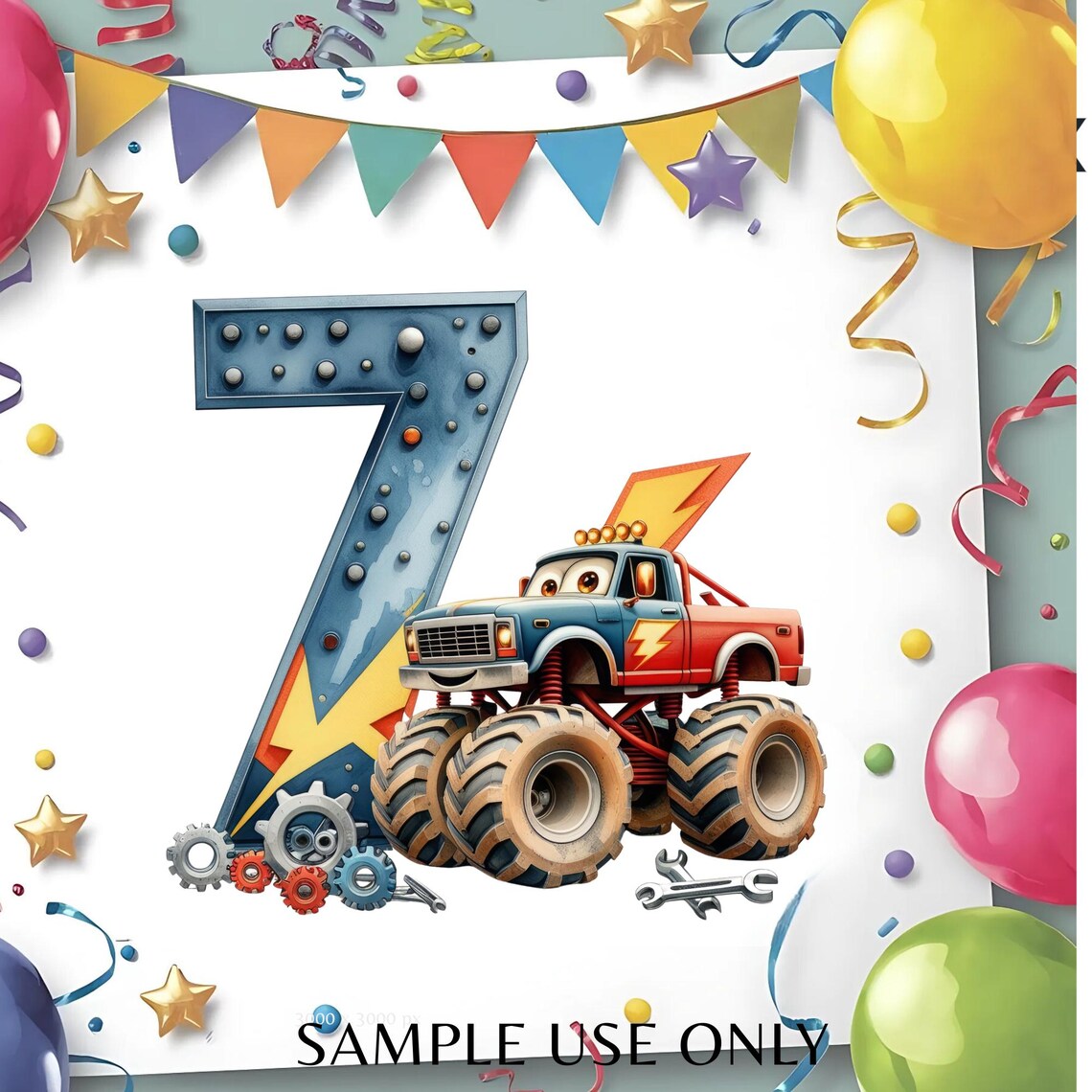 Monster Truck Alphabet PNG Bundle, Numbers Clipart, Boys Birthday ...