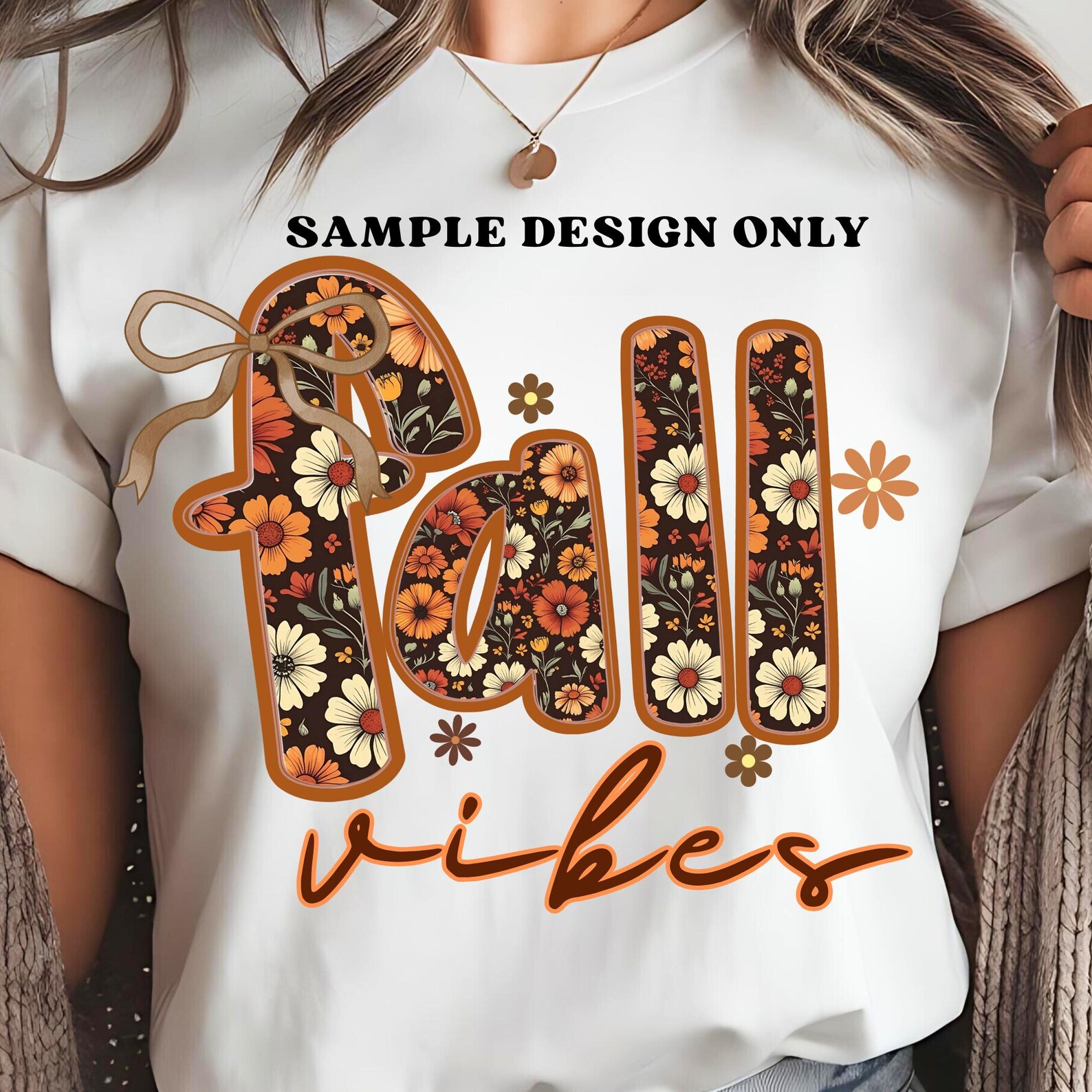 Grandmillennial Fall Alphabet PNG, Preppy Autumn Doodle Letters, Floral ...
