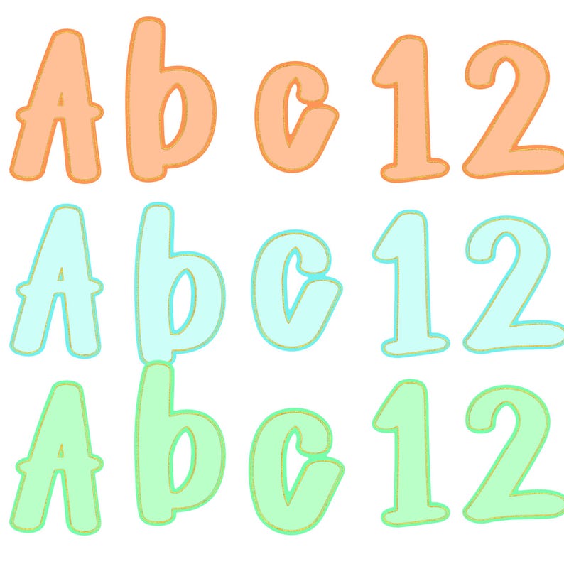 Preppy Back to School Letters, Preppy Letters & Numbers PNG Bundle ...