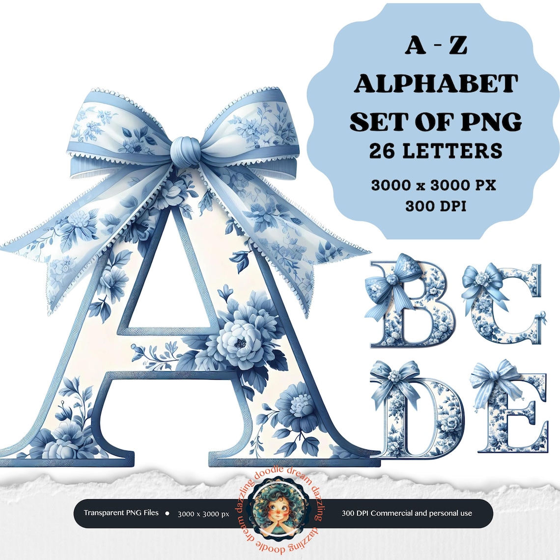 Chinoiserie Letters, Chinoiserie Png, Blue Toile Letters, Coastal ...