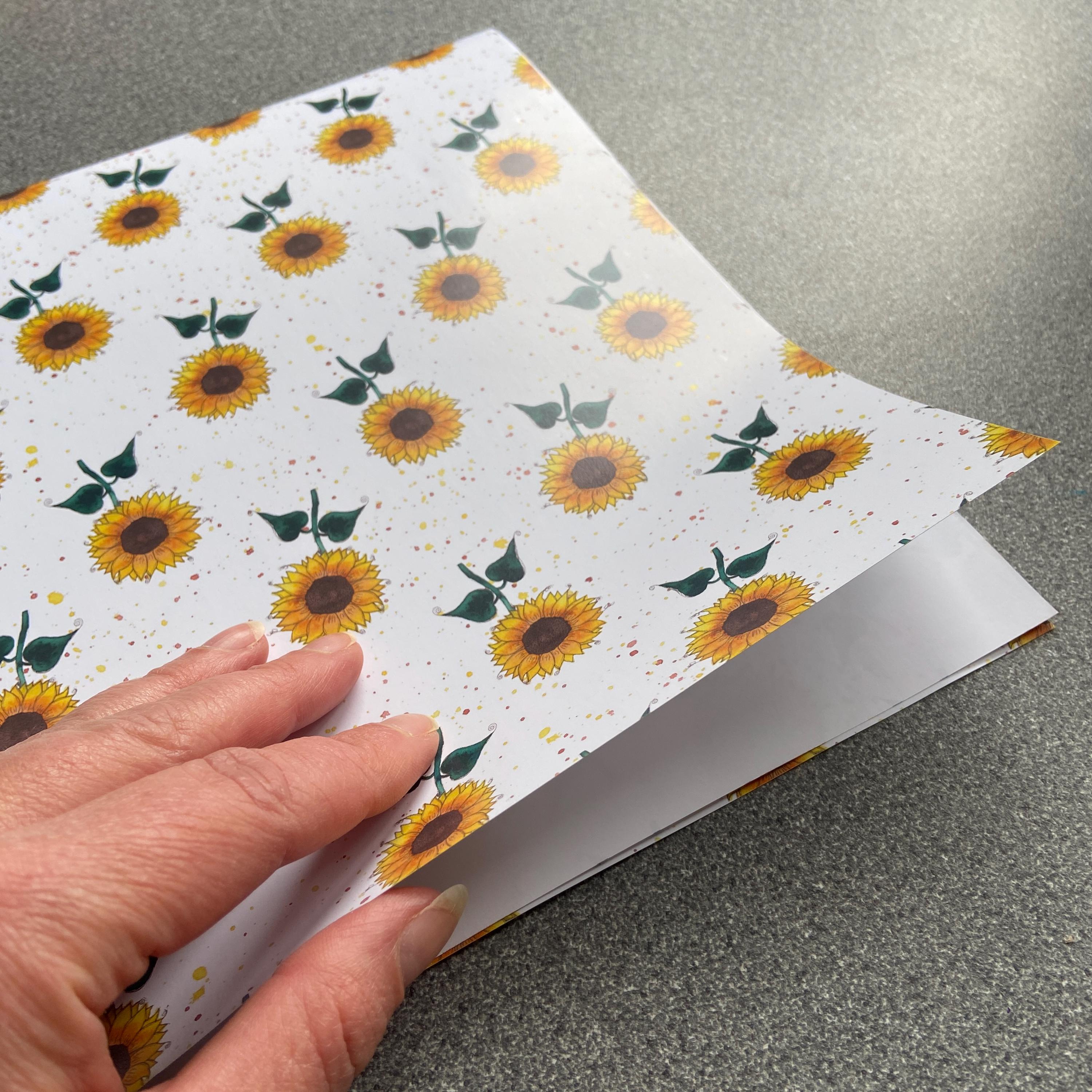 Sunflower Wrapping Paper | Floral Gift Wrap | Wrapping Sheet ...