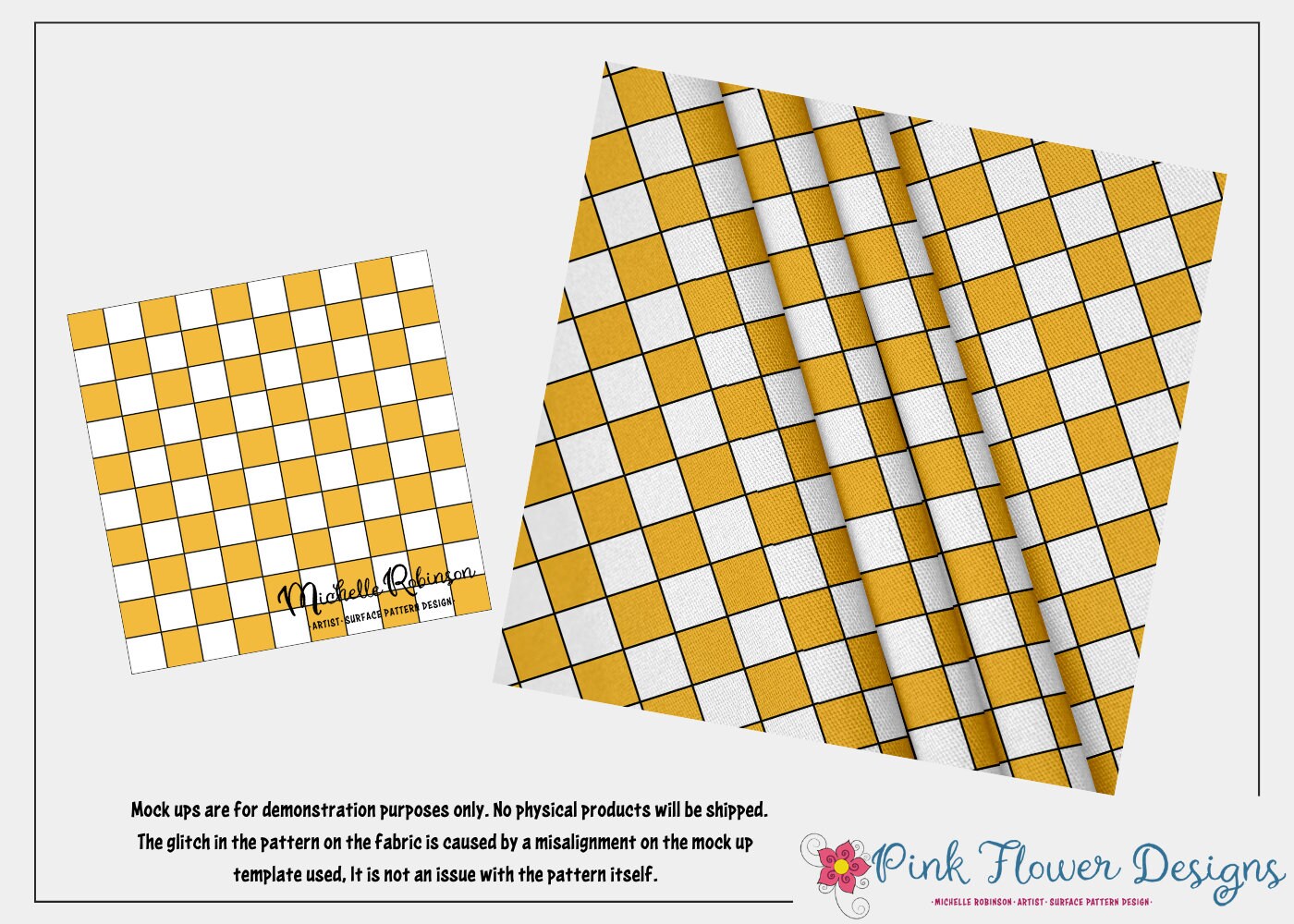 Chequered Yellow Retro Seamless Pattern Repeating Pattern Digital Paper ...
