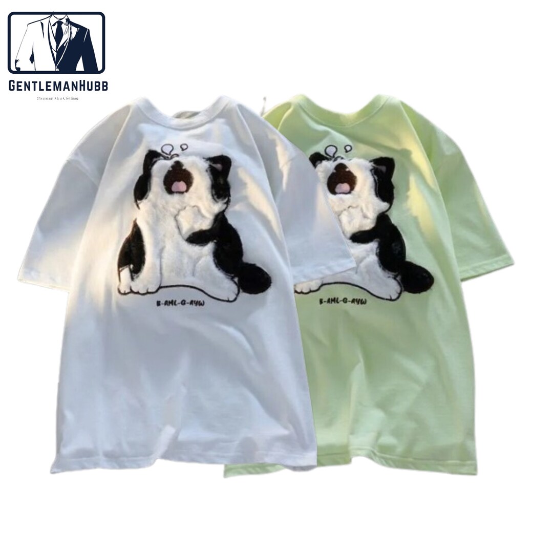 Short Sleeve Cat 3D Print Shirt Oversized Printed Cat Cotton T-shirt - Etsy