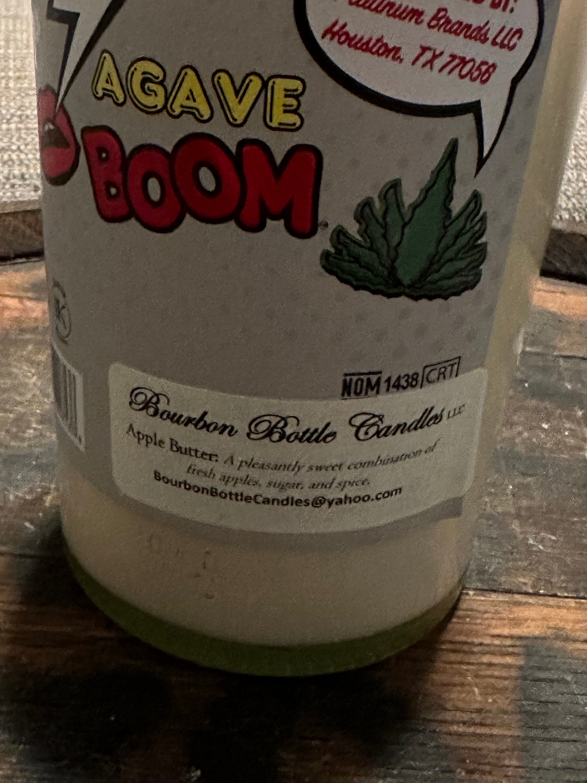 Agave Boom Tequila Bottle Candle Apple Butter Scented Free Shipping - Etsy