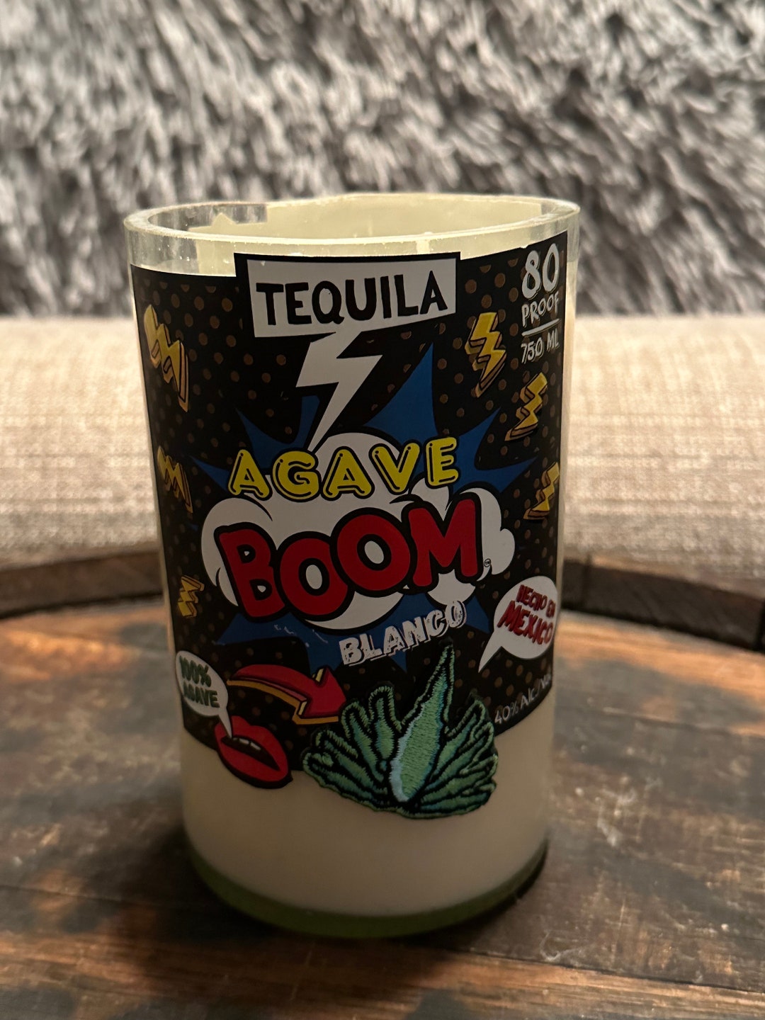 Agave Boom Tequila Bottle Candle Apple Butter Scented Free Shipping - Etsy