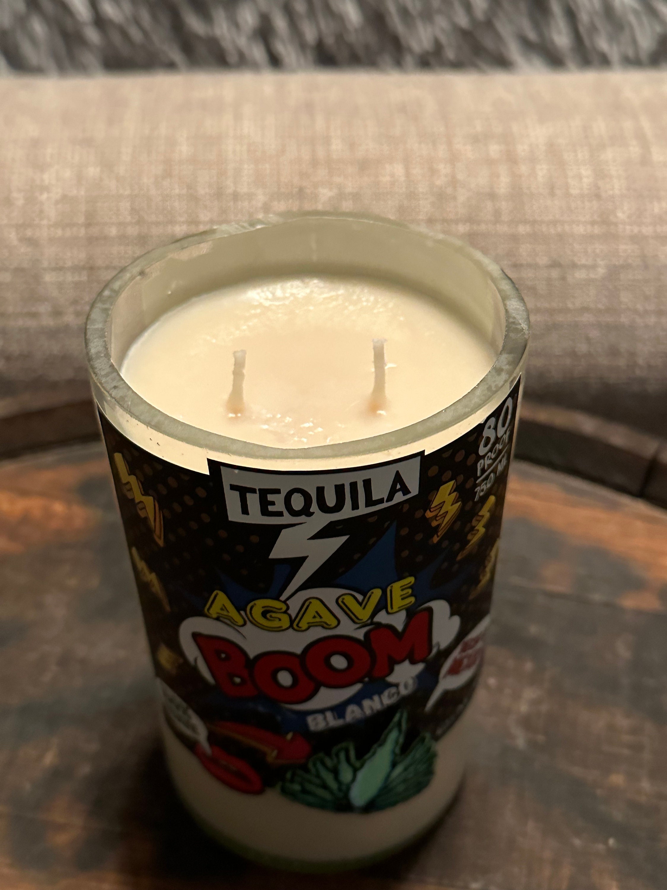 Agave Boom Tequila Bottle Candle Apple Butter Scented Free Shipping - Etsy