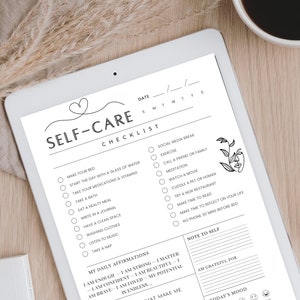 Daily to Do List , Self Care Checklist , Printable Planner , Aesthetic ...