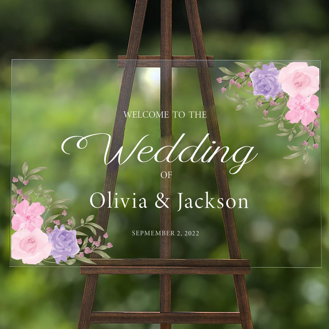 Custom 3D Wedding Sign, Acrylic Wedding Welcome Sign, Custom Wedding ...