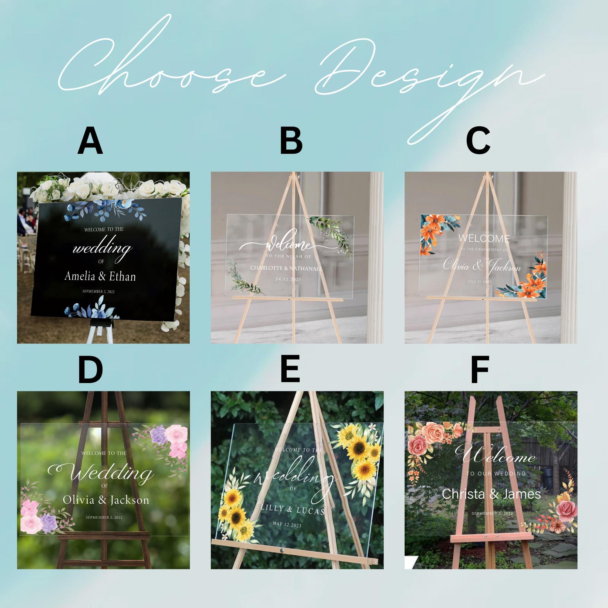 Custom 3D Wedding Sign, Acrylic Wedding Welcome Sign, Custom Wedding ...