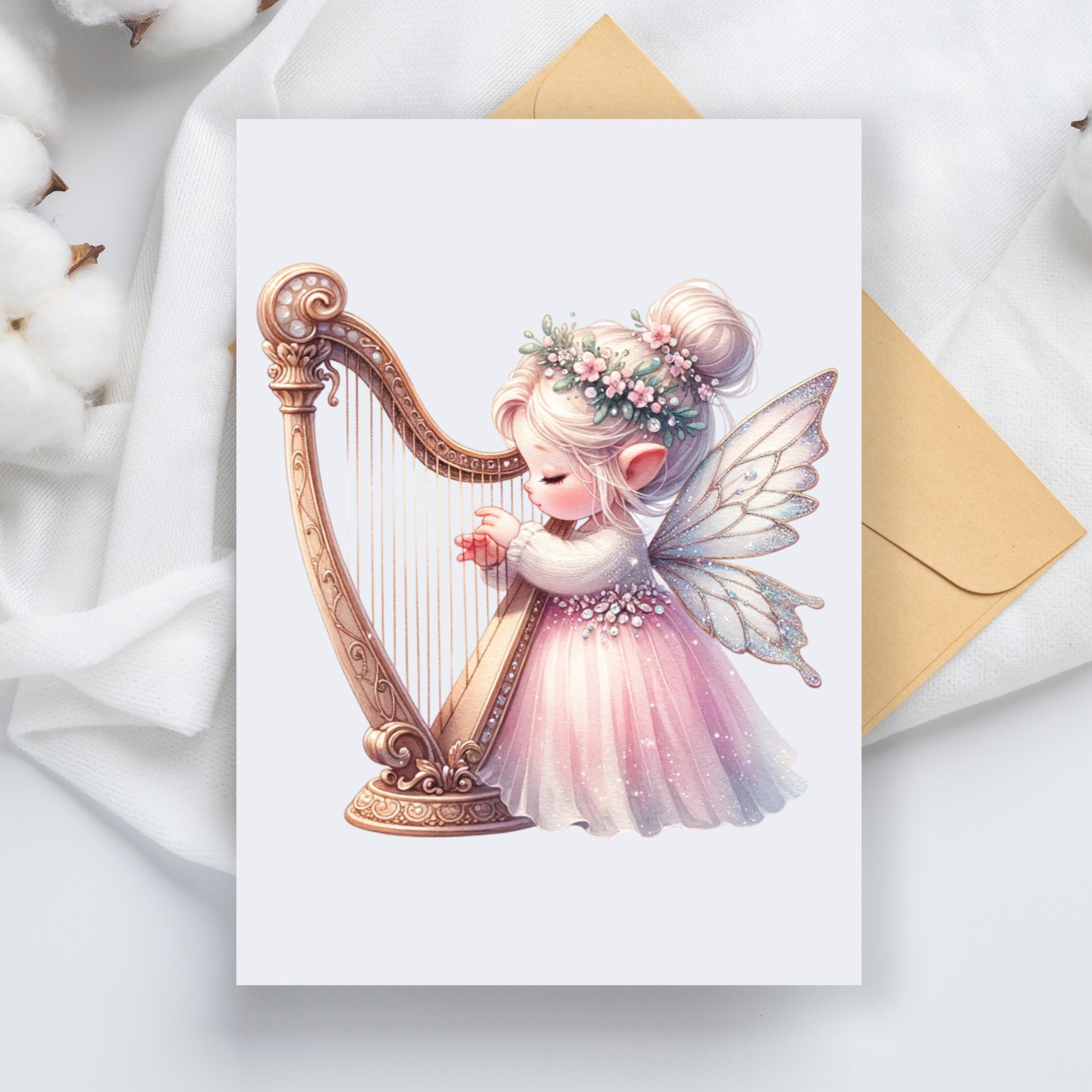 Fairy Gnome Clipart PNG, 15 Watercolor Princess Clip Art, Gift ...