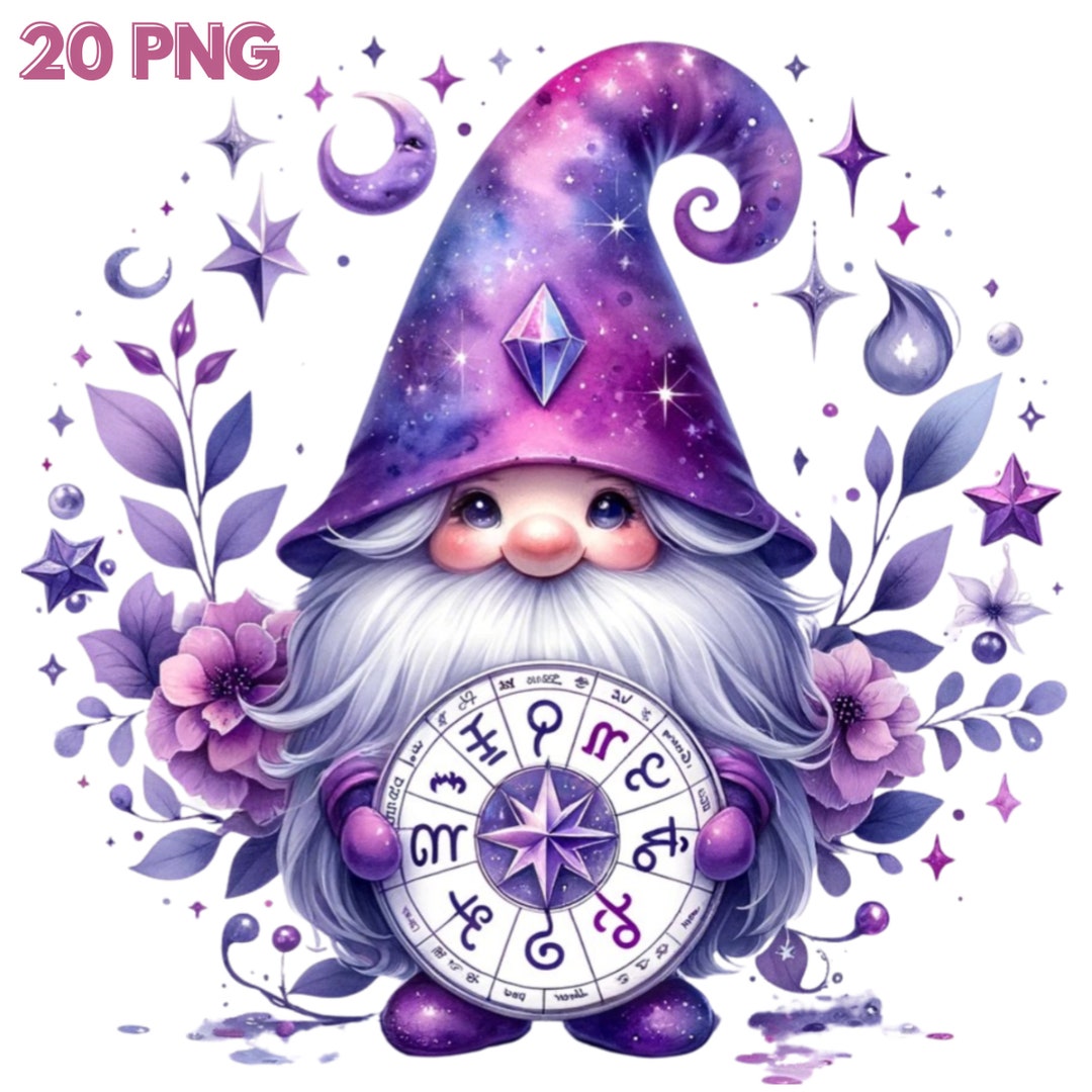 Celestial Gnomes Clipart PNG, Sun and Stars, Galaxy Gnomes, Celestial ...