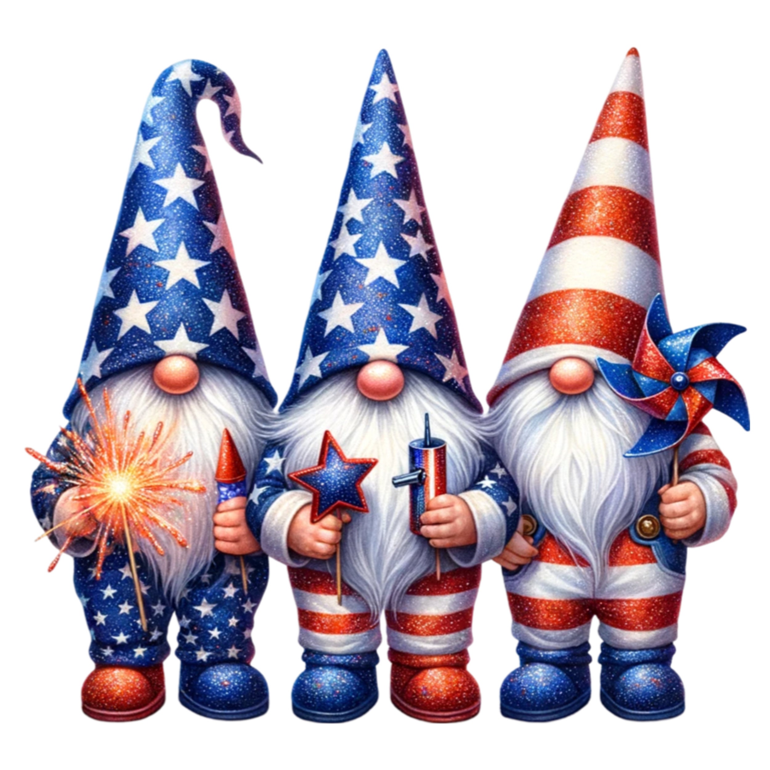 Fourth of July Gnome Png, Memorial Day Gnome Clipart, USA Gnome Png ...