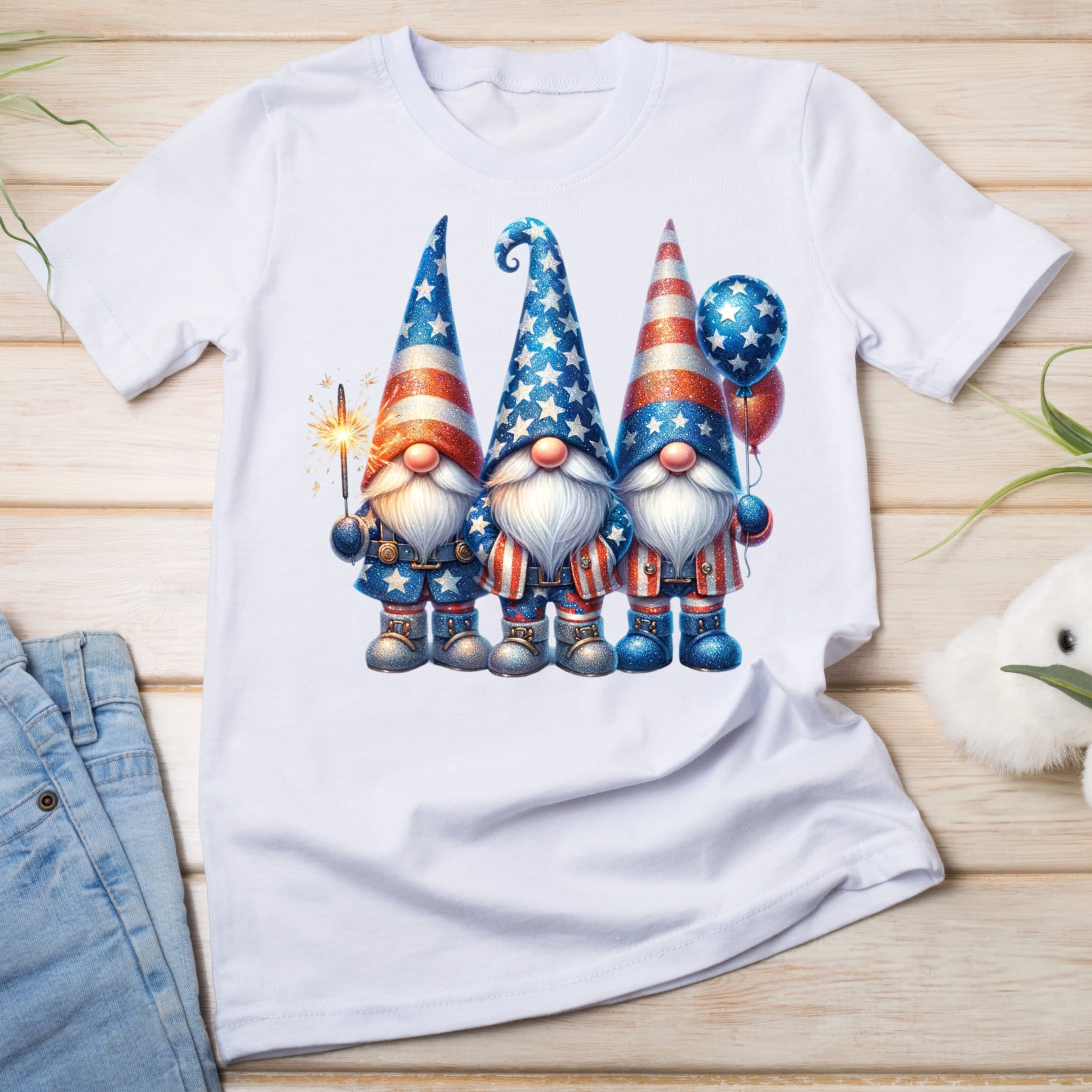 Fourth of July Gnome Png, Memorial Day Gnome Clipart, USA Gnome Png ...