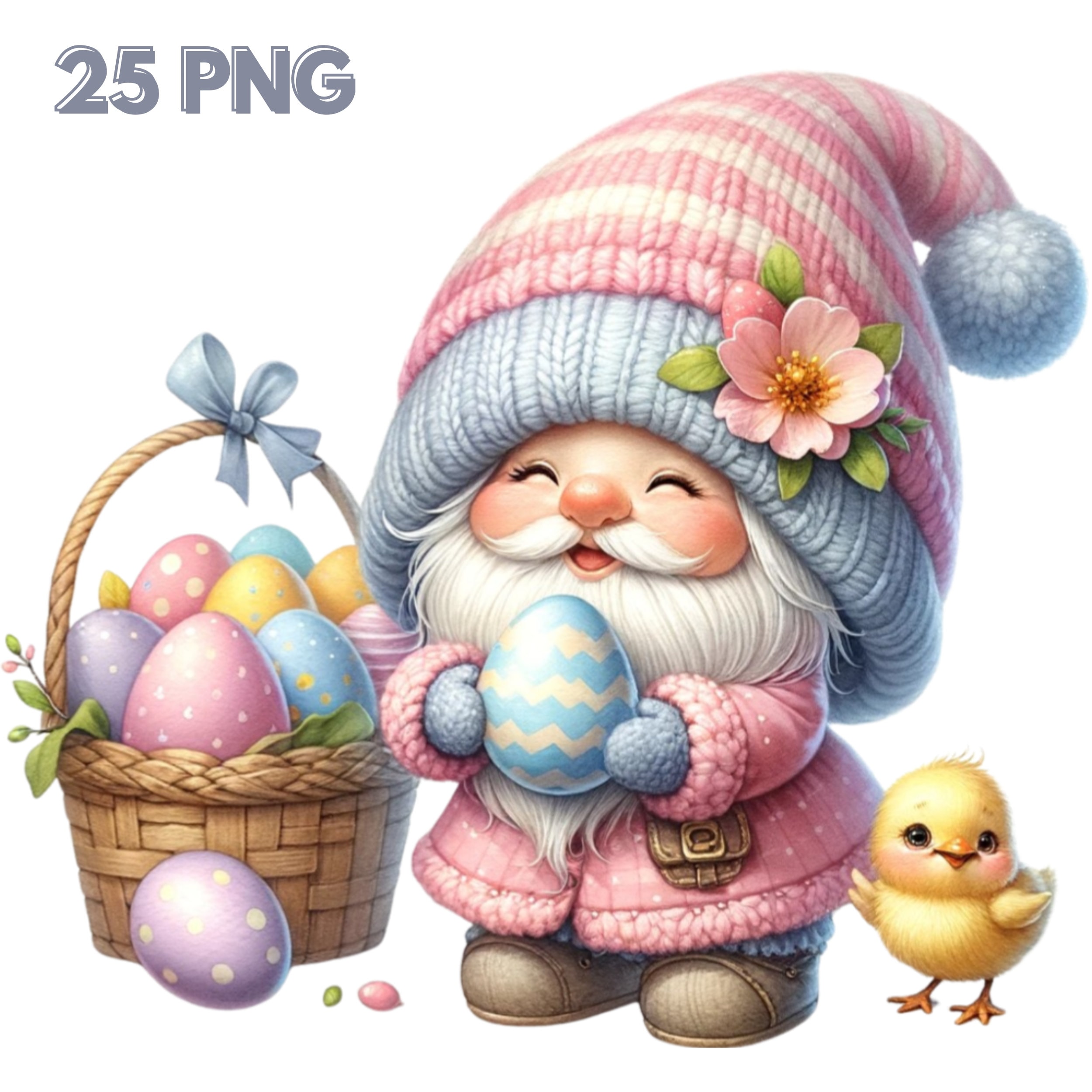 Easter Gnome Clipart, Garden Clipart, Spring Gnome Png Graphics, Gnome ...