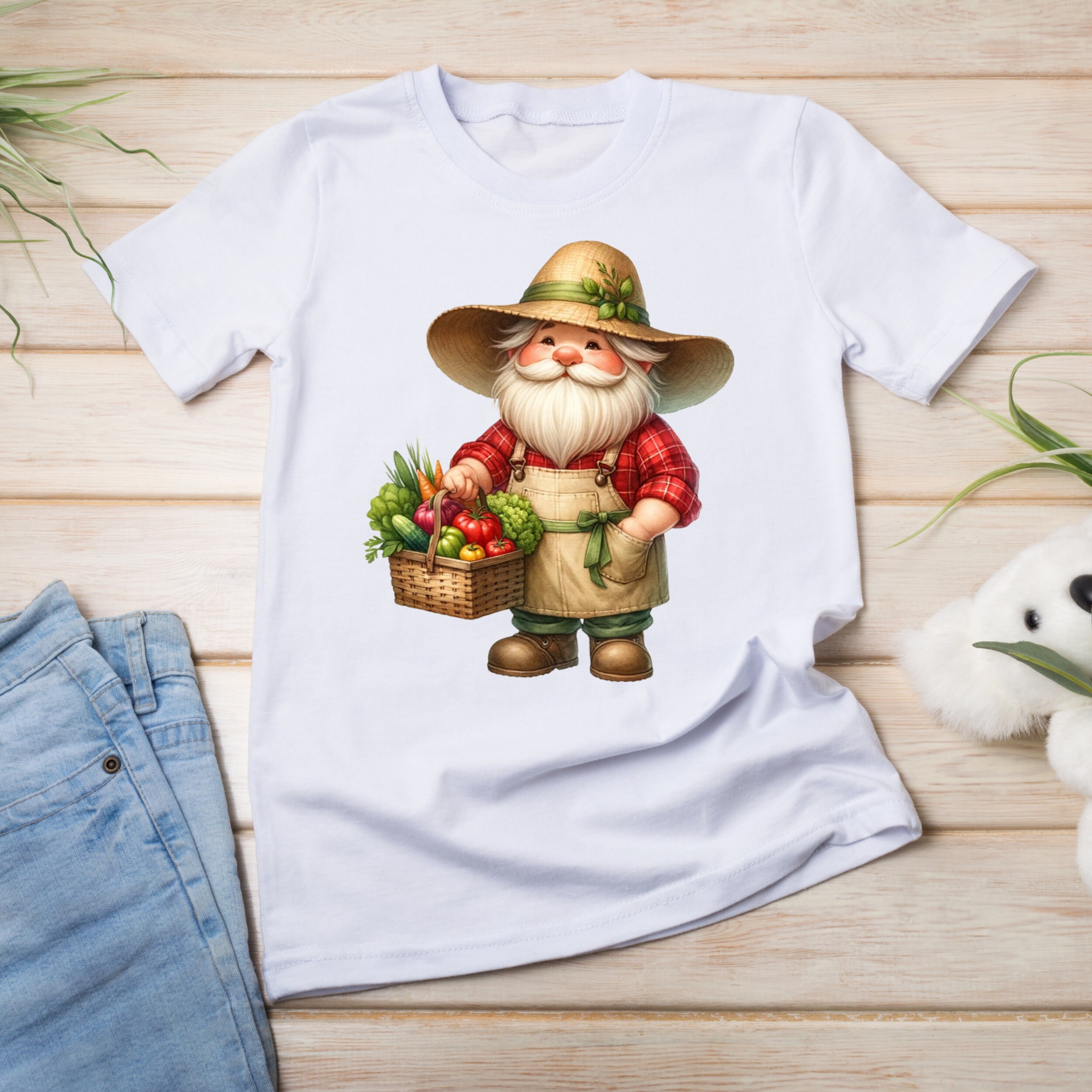 Farmers Market Gnomes Clipart, Cute Gnome Clip Art, Vegetables Farm ...