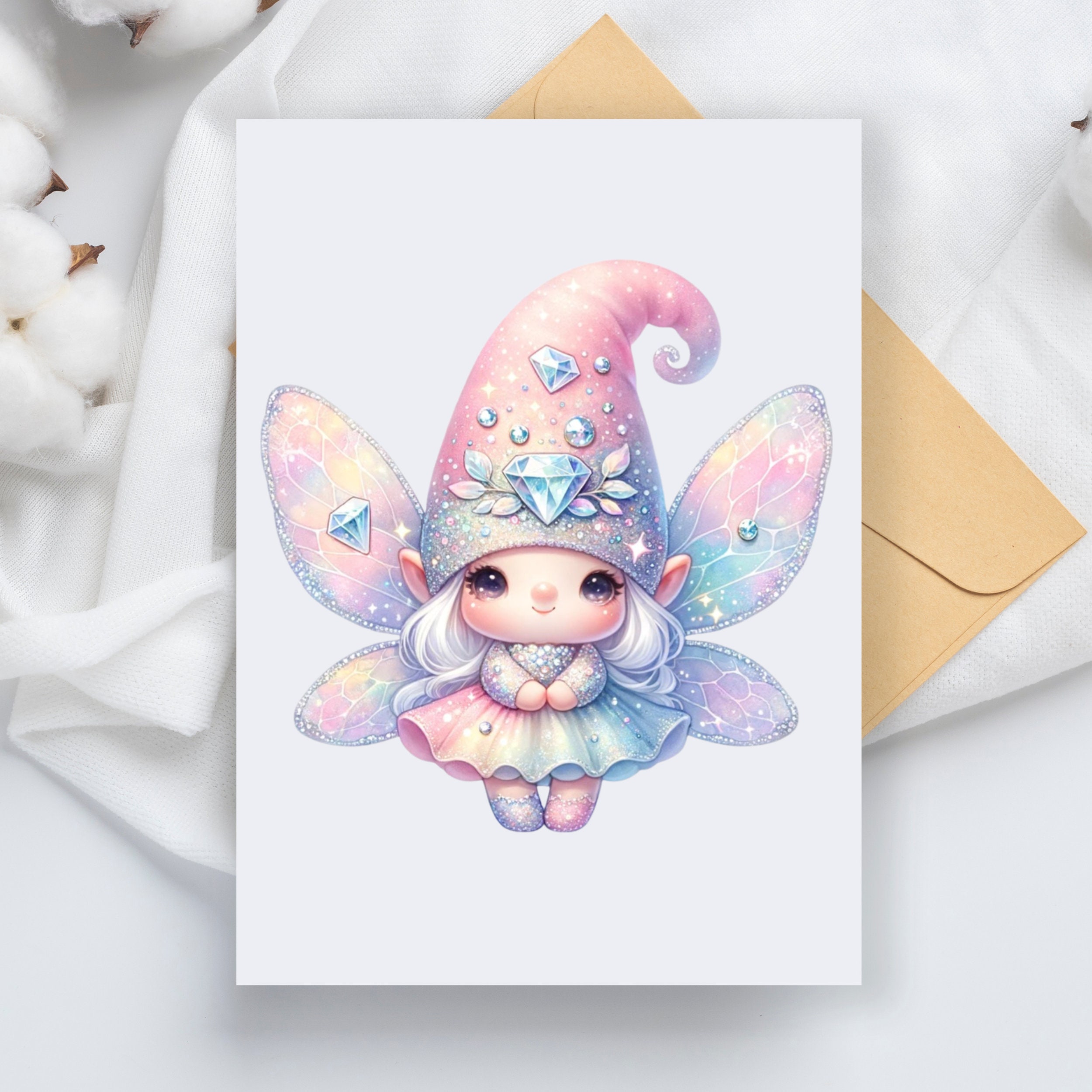 Fairy Gnome Clipart PNG, 12 Watercolor Princess Clip Art, Gift ...