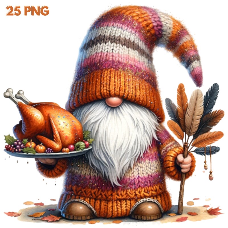 Thanksgiving Gnome Printable - Etsy