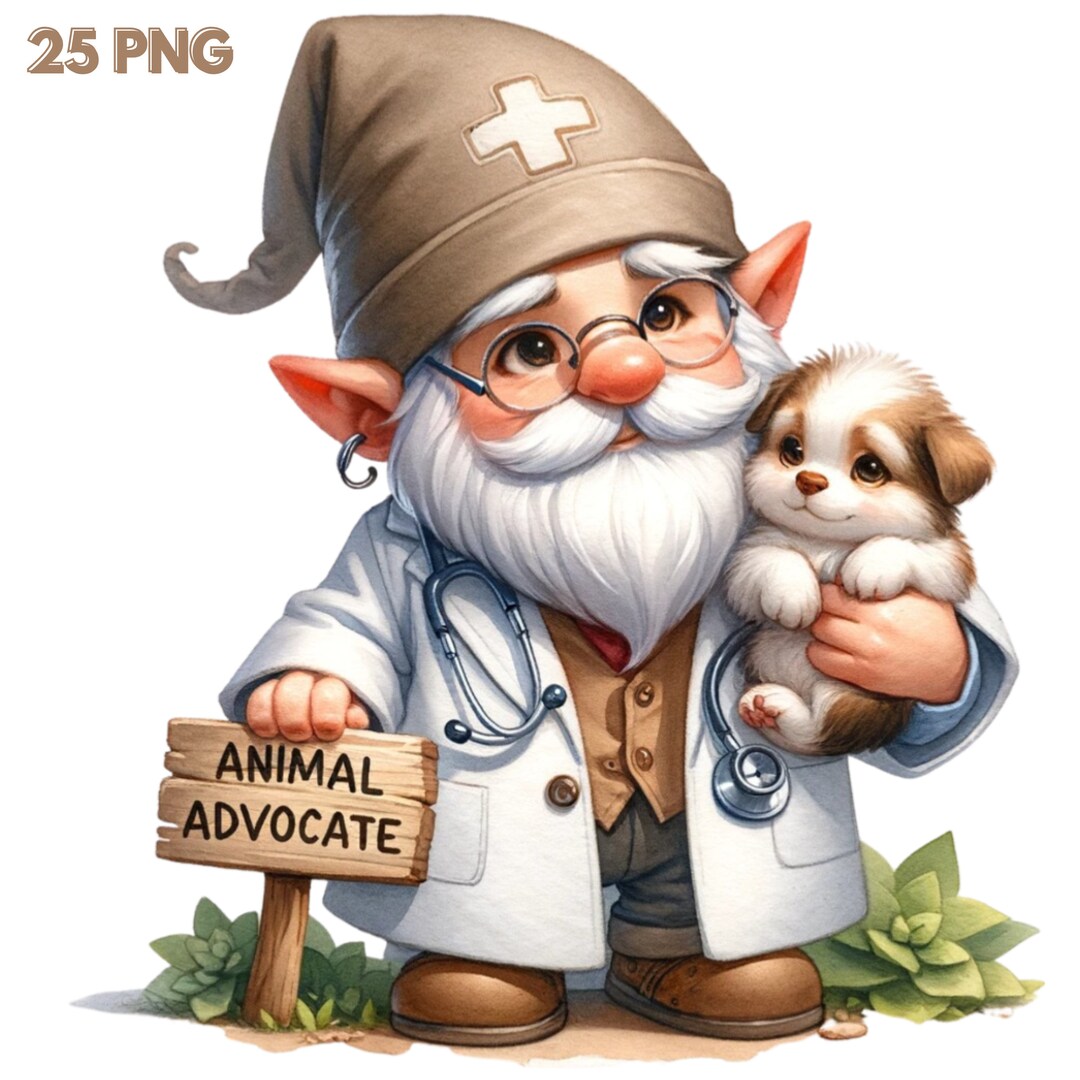 Watercolor Father's Day Gnomes PNG Clipart Bundle, Gnome Dad Son PNG ...