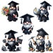 Watercolor Graduation Gnome Clipart, Gnomes Graduate PNG, Gnomes ...