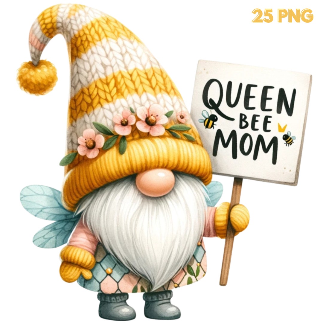 Watercolor Mother's Day Gnome Clipart Png, Mom PNG, Mother's Day ...