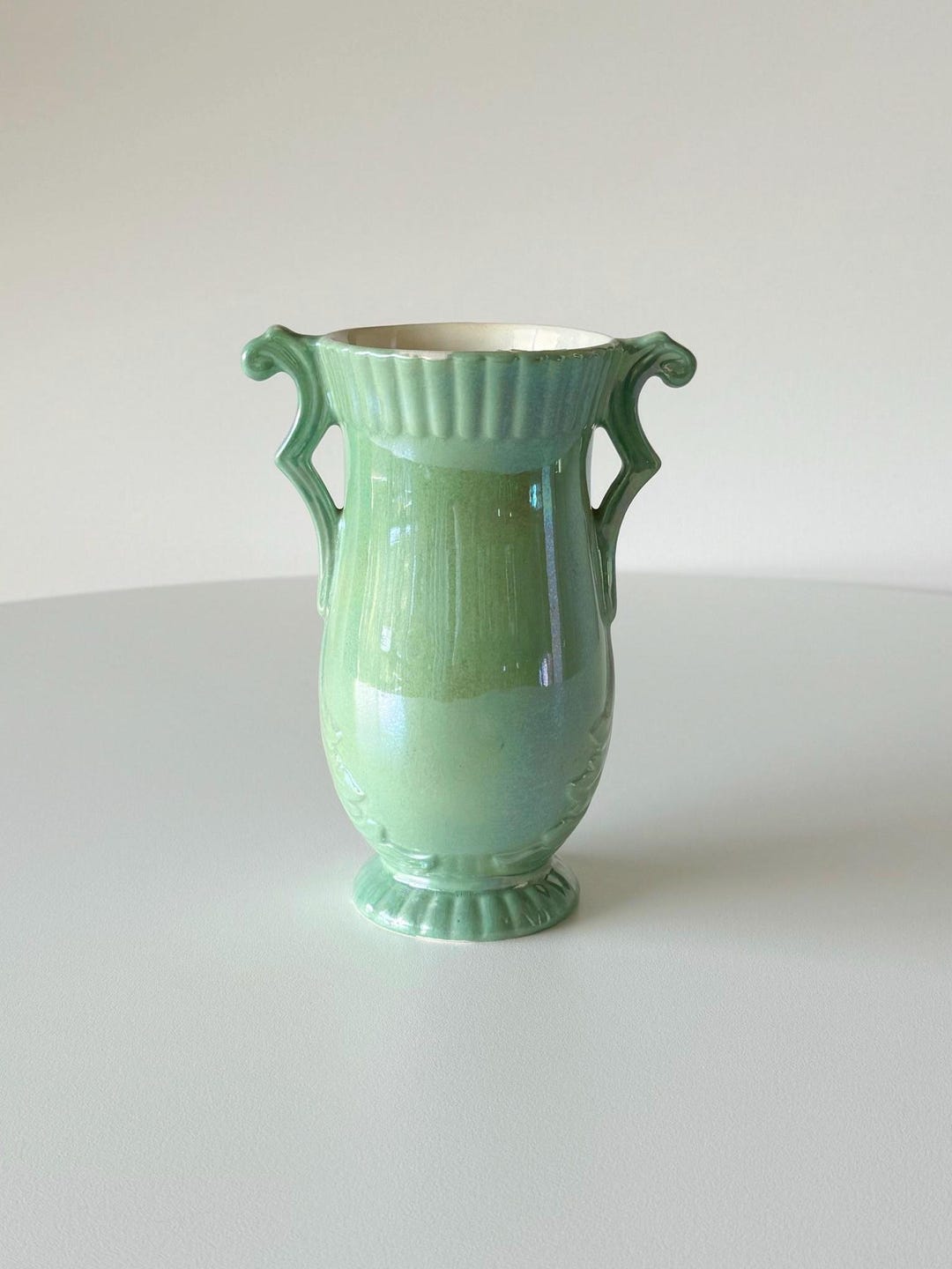 Lustrous Sage Green Neo-classical Style Crown Devon Posie Vase | Art ...