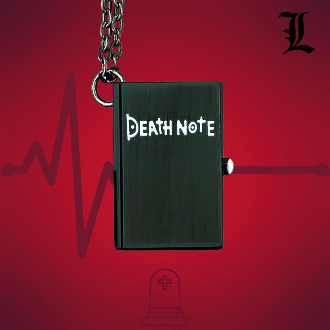 Death Note Pocket Watch Necklace - Etsy