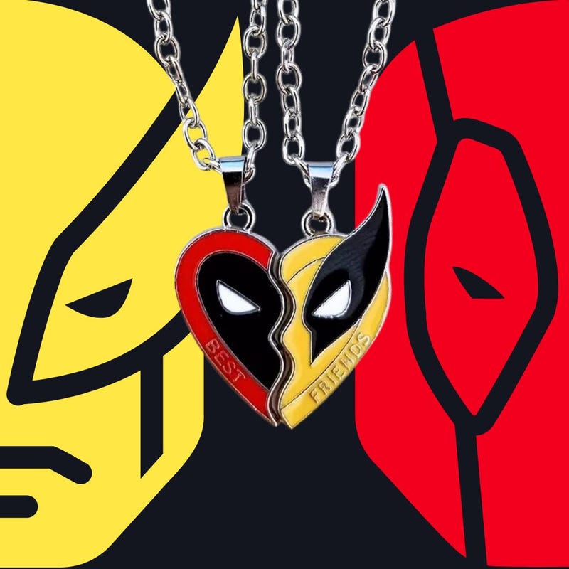 Deadpool and Wolverine Best Friends Necklace - Etsy