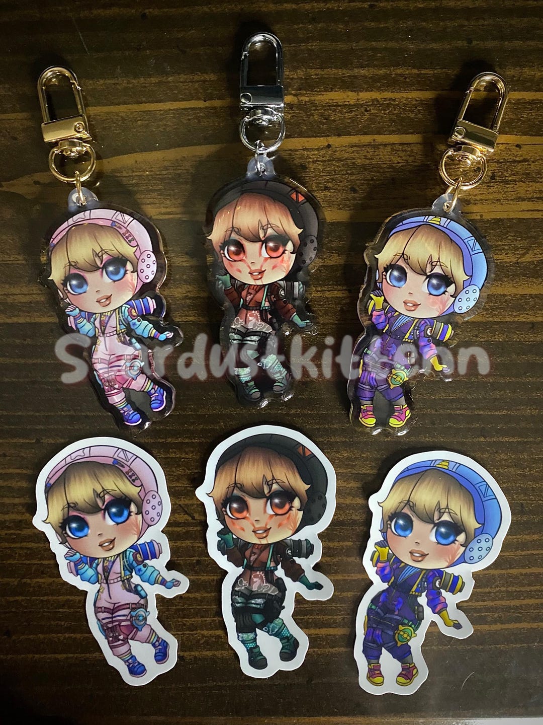 Apex Legends Kawaii Voltage Wattson Dinomite Wattson Sweet Dreams Wattson Epoxy Keychains and ...
