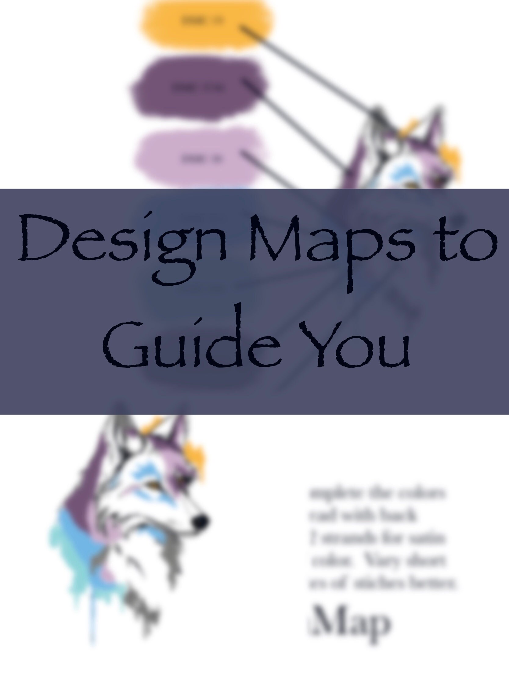 Mystic Wolf Embroidery Pattern PDF With Design Map - DIY Crafters ...