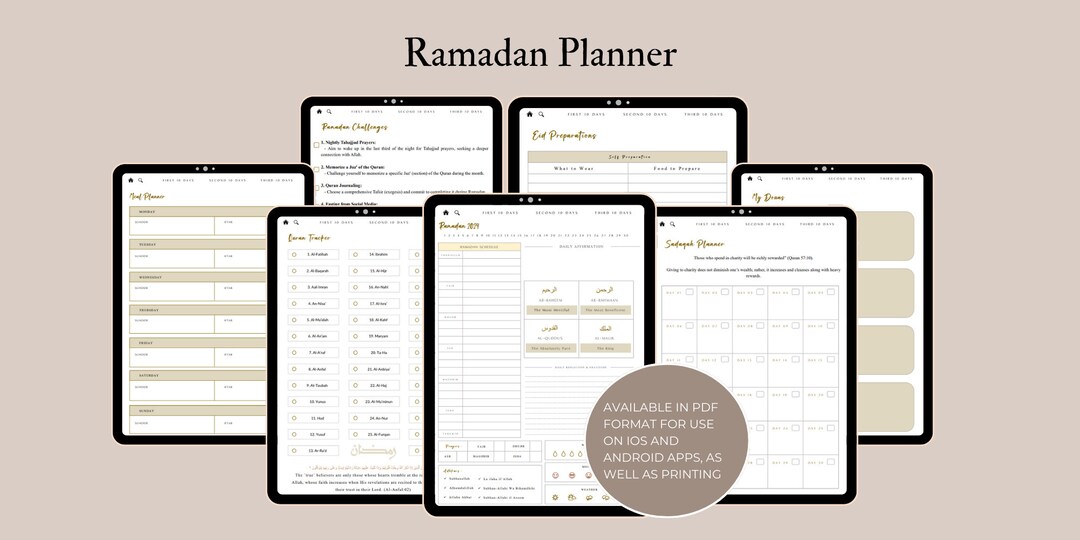 Ramadan Planner 2024, Muslim Planner Digital, Quran Tracker, Salat ...