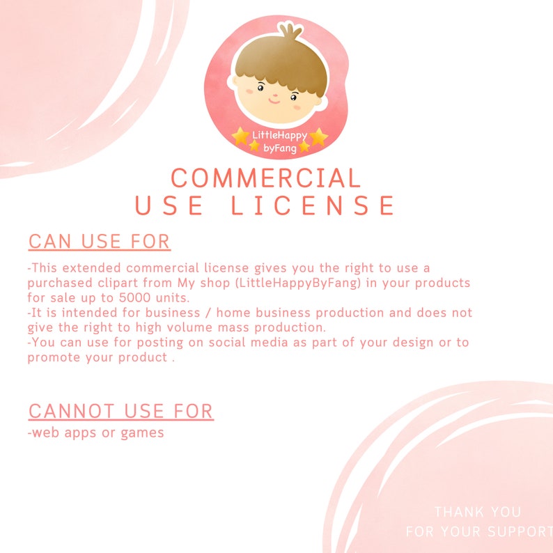 Commercial License for Sell up to 5000 Units - Etsy