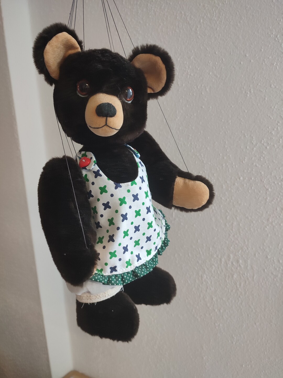 Teddy Puppet With Toy Cross shipping Only to Germany Handicrafts - Etsy