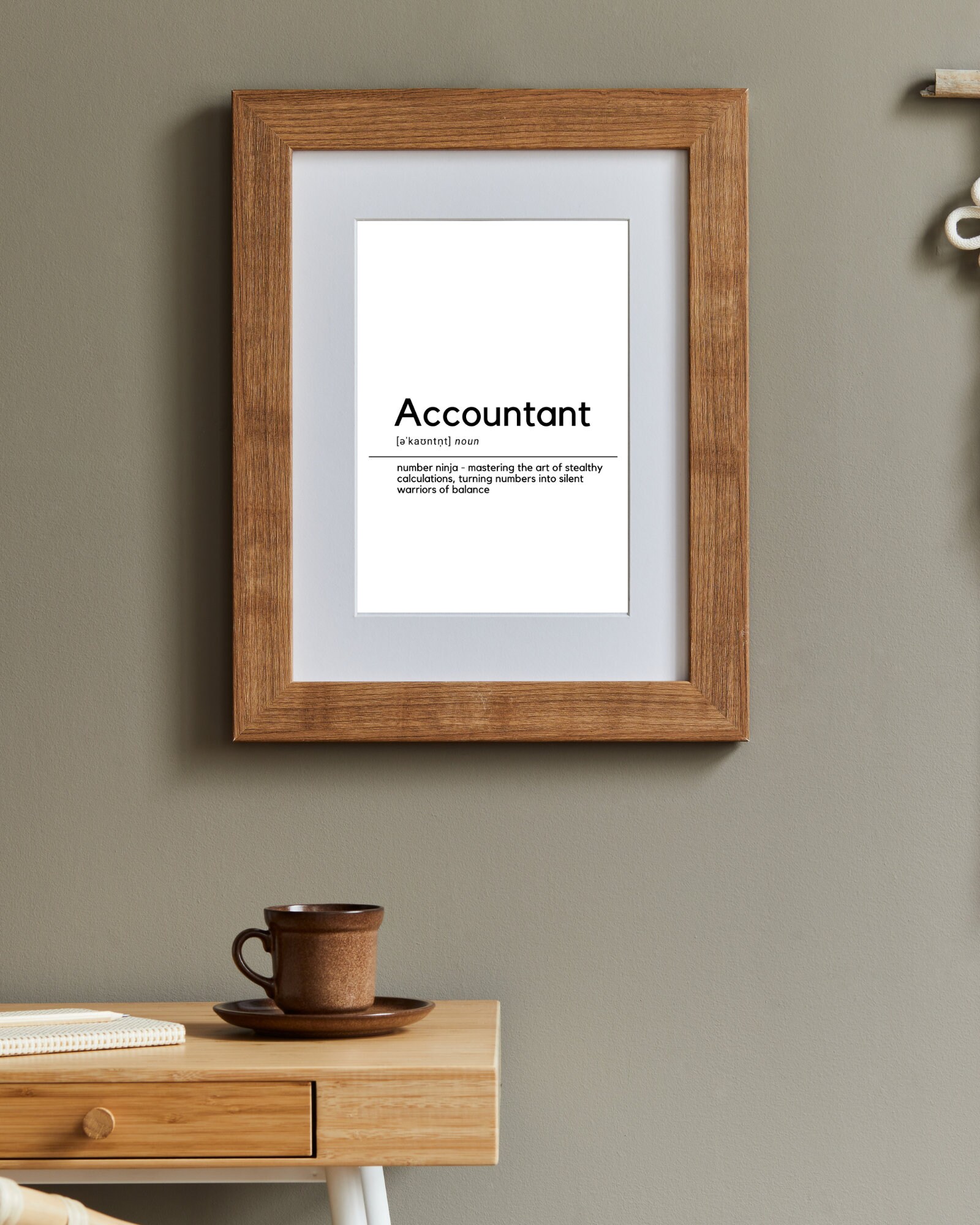 Accountant Funny Word Definition Wall Art Motivational Decor Office ...