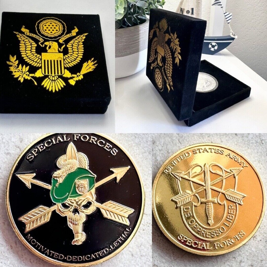U.S Army Special Forces Motivated Dedicated Lethal Challenge Coin W ...