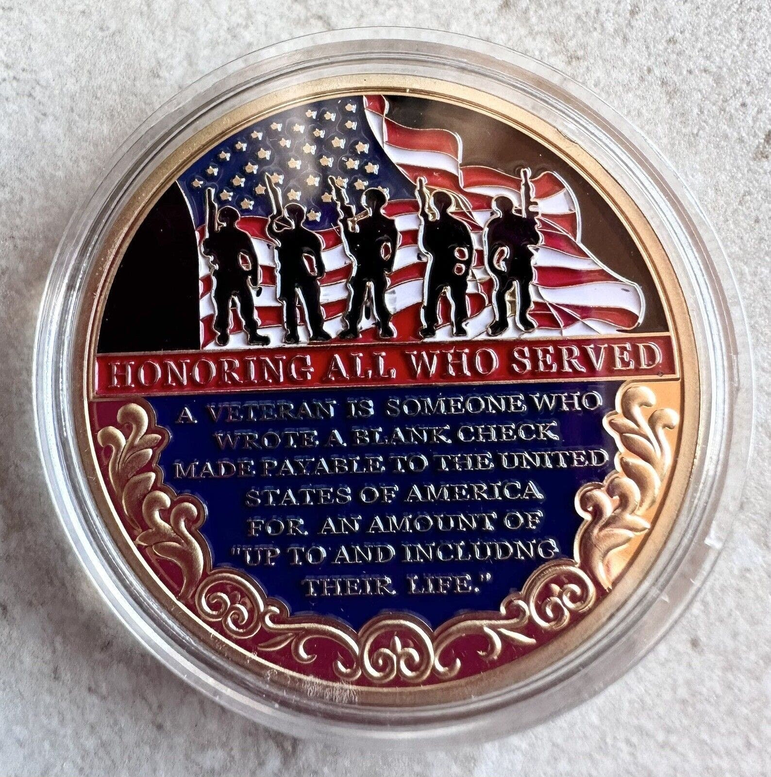 Thank You for Your Service honoring All Who Served Challenge Coin ...