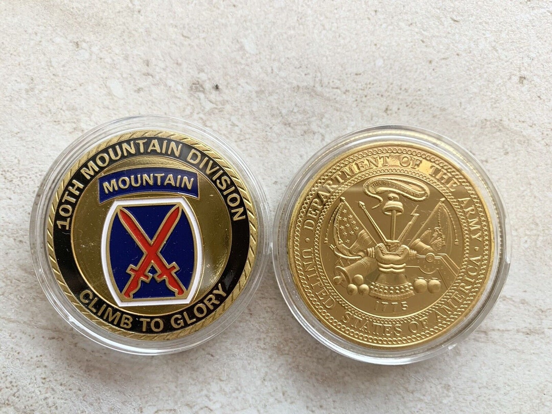 Us Army Ten Infantry 10th Mountain Division Challenge Coin - Etsy