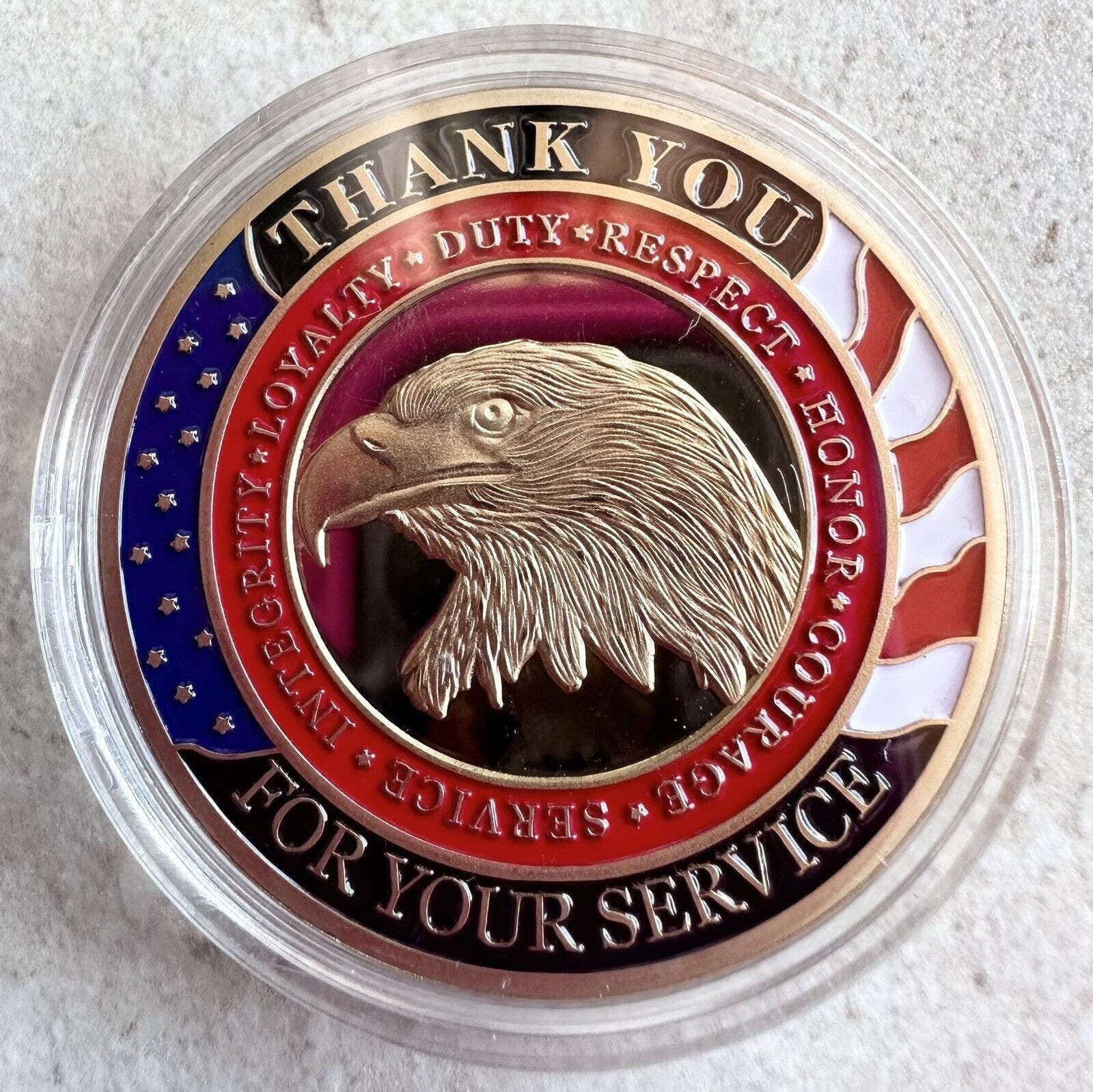 Thank You for Your Service honoring All Who Served Challenge Coin ...