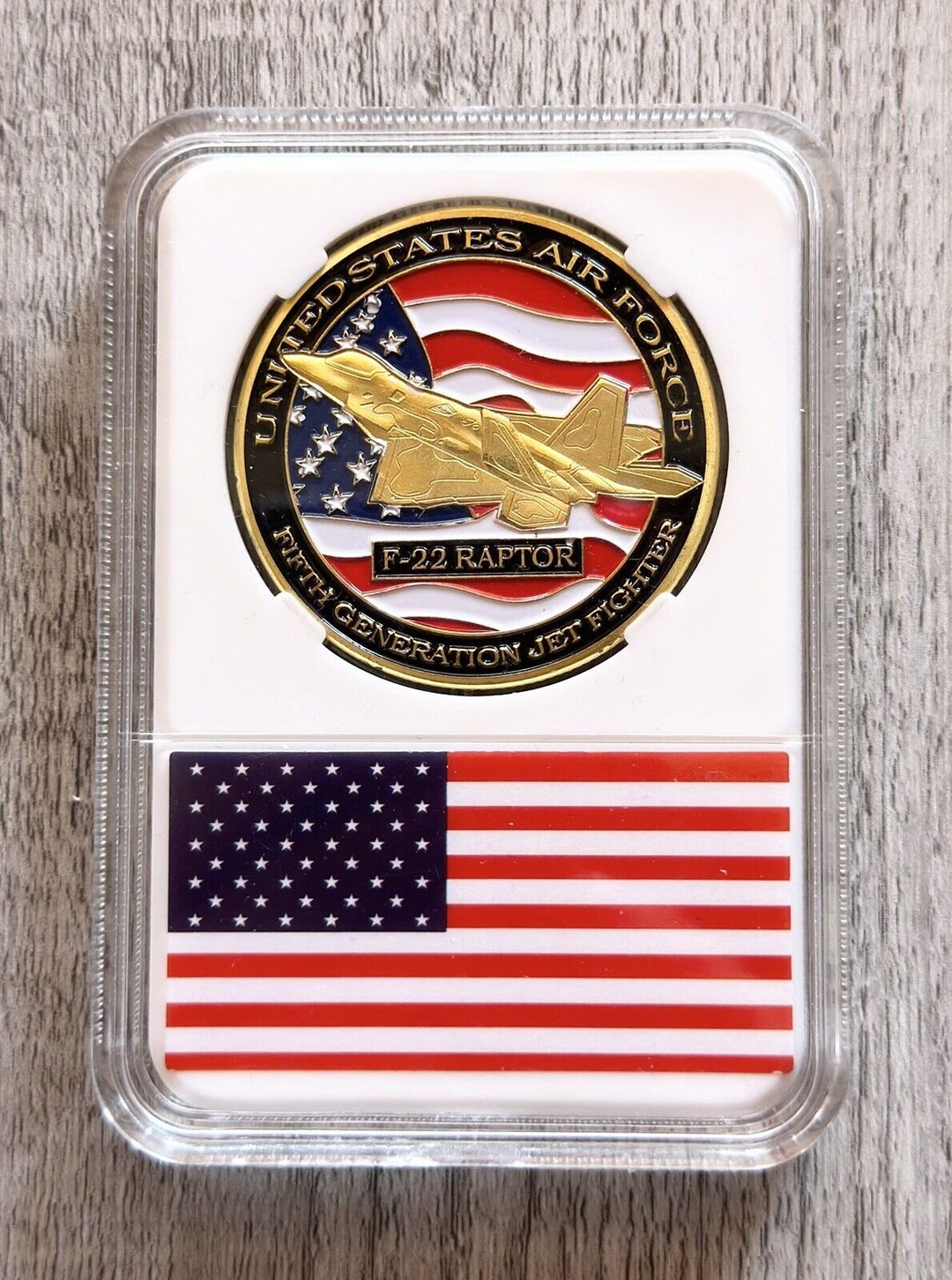 U S AIR FORCE F-22 RAPTOR Challenge Coin With Case - Etsy