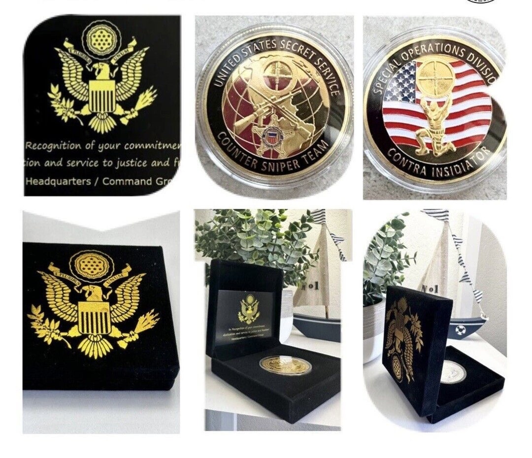 US Secret Service Counter Sniper Team Challenge Coin With Velvet Case ...