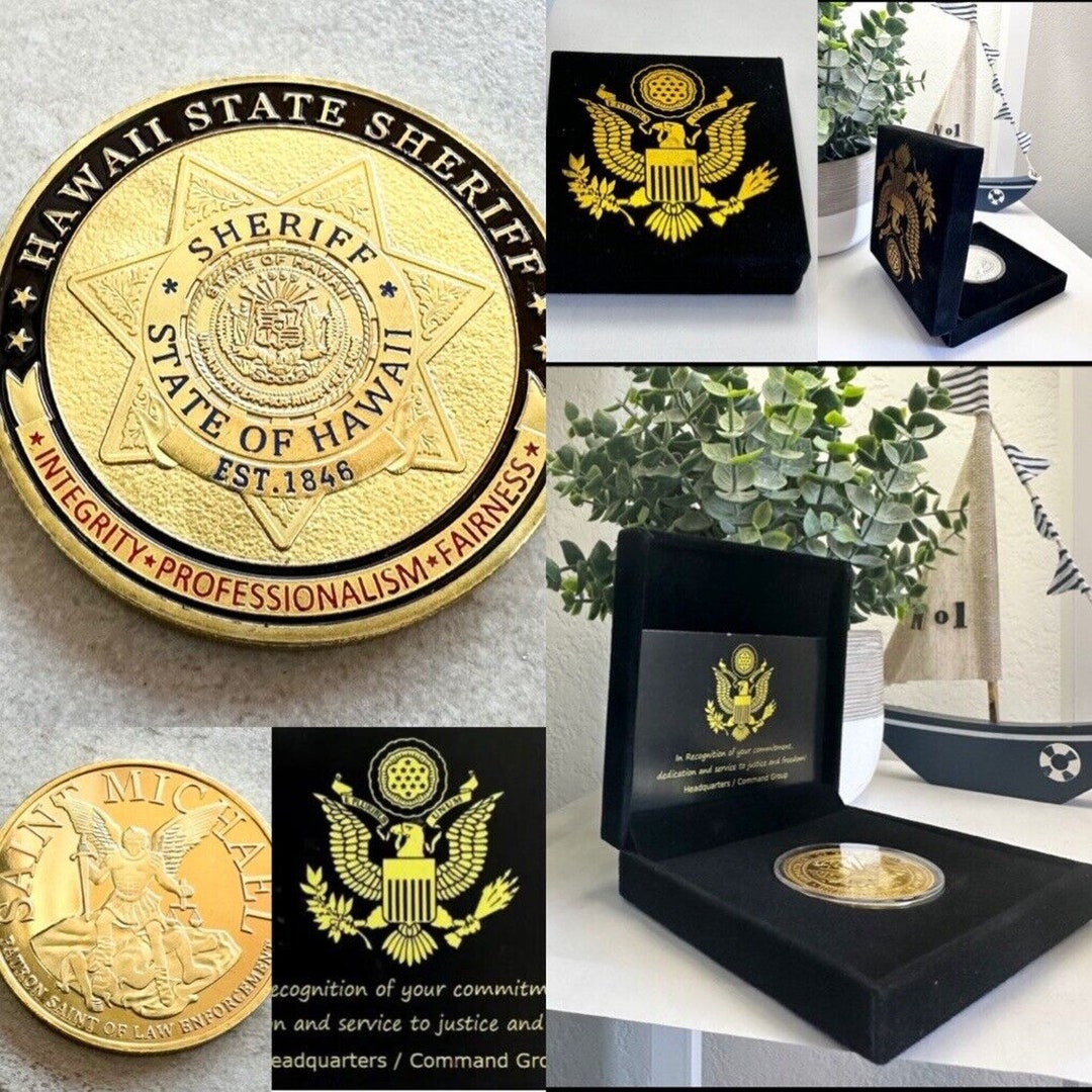 HAWAII STATE SHERIFF Challenge Coin With Special Velvet Case - Etsy