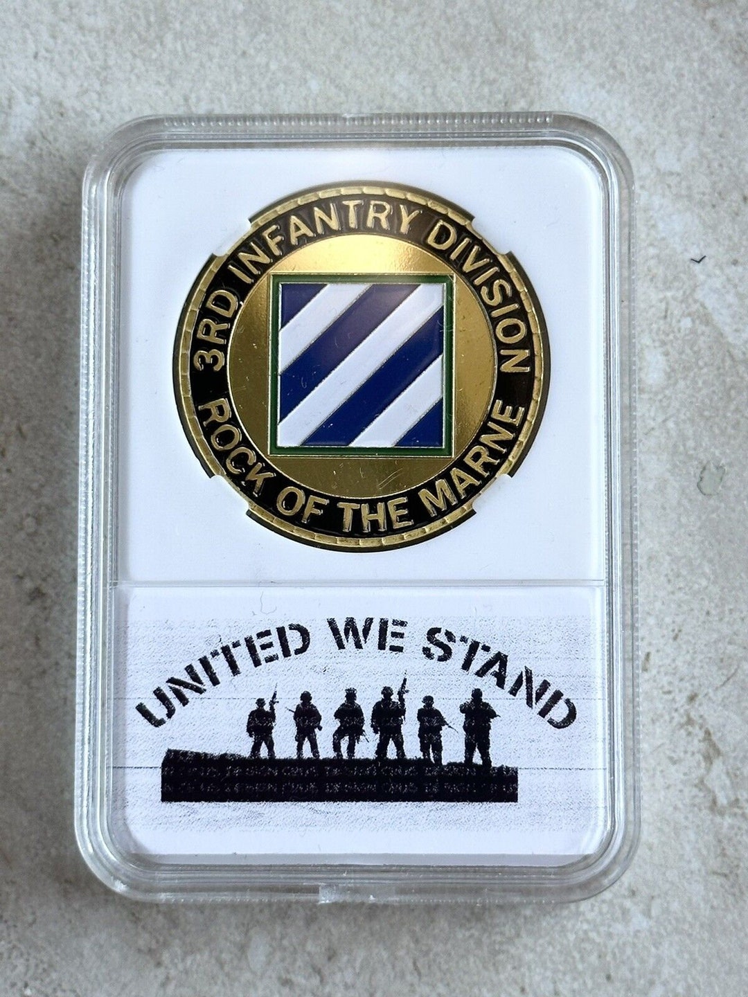3RD Infantry Division US Army Challenge Coin Rock of the Marne W ...