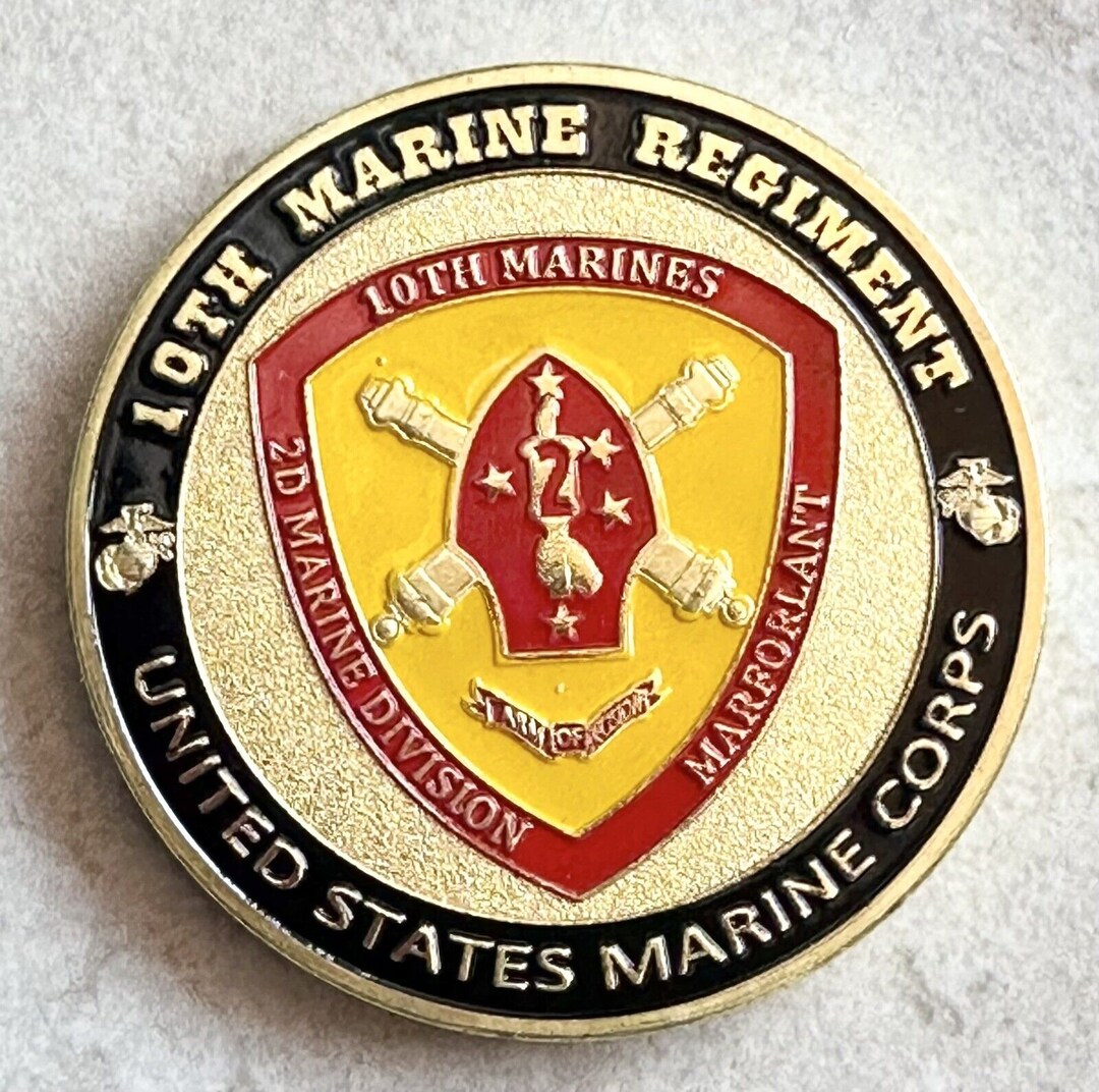 US MARINE CORPS 10th Marine Regiment Challenge Coin - Etsy